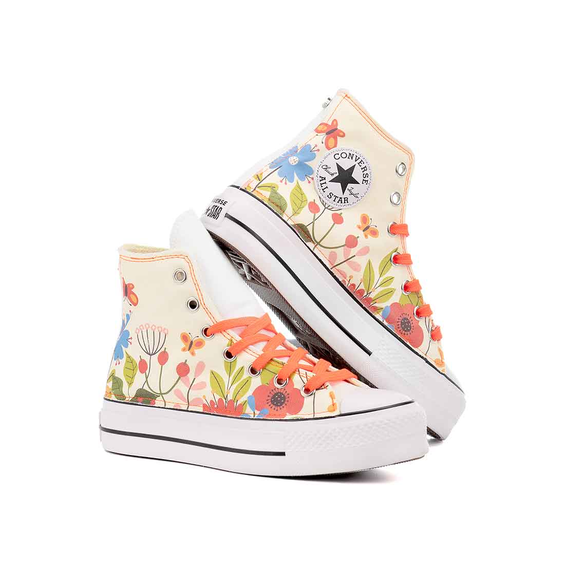 Converse Alte Platform Fiori Multicolor | Sped. GRATIS in 24h – Racoon Lab