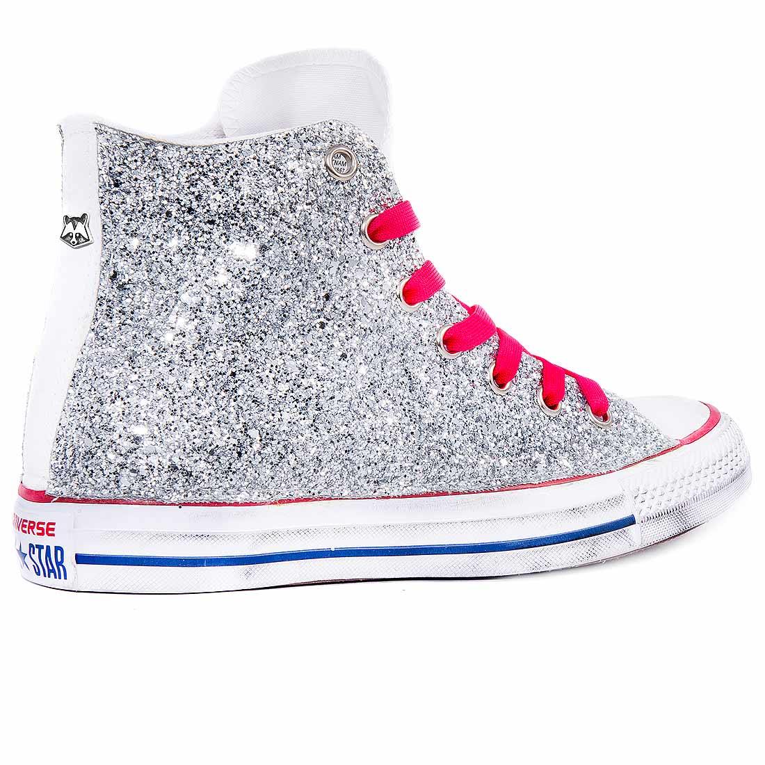 Converse con Glitter Argento | Racoon-LAB – Racoon Lab