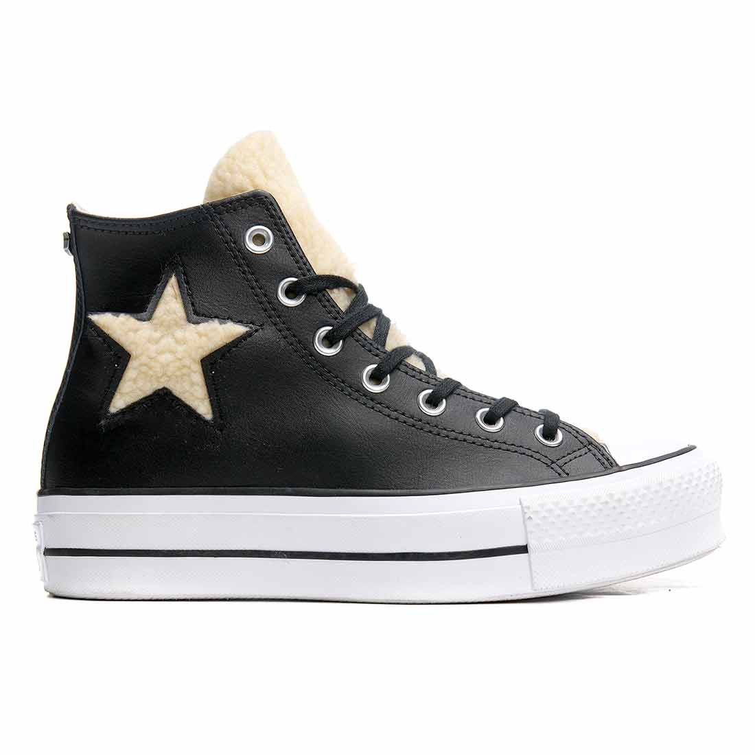 Converse All Star Platform in Pelle con Stelle Teddy | Racoon-LAB ...