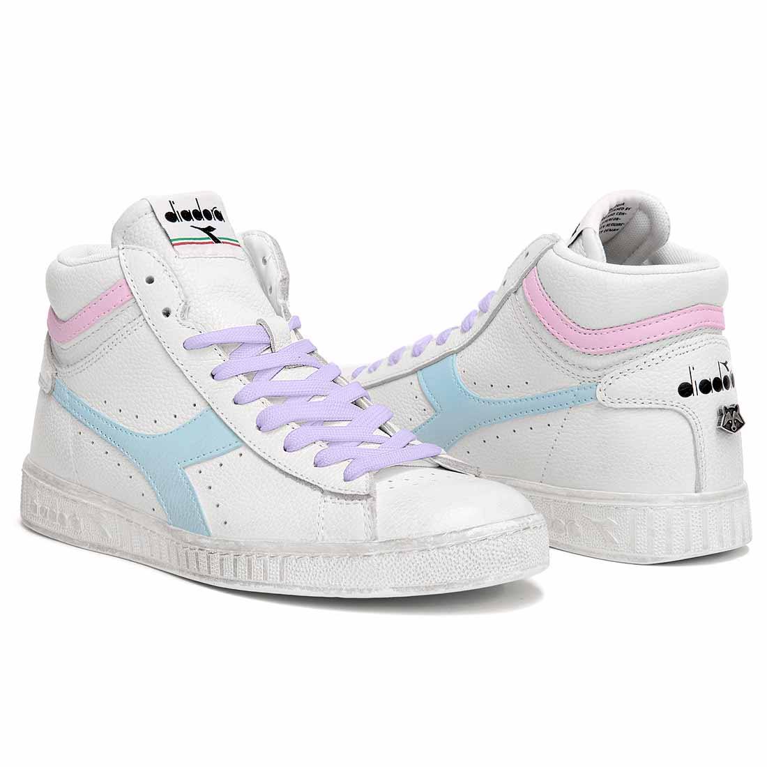 Diadora Game High Rosa e Azzurro Pastello | Spedizione GRATIS 24h ...